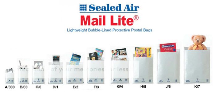 Sealed Air Mail Lite White | Bubble lined WHITE Padded Envelopes | All ...